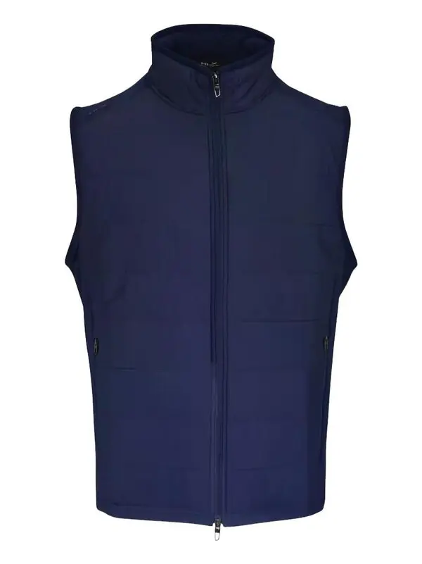 Rlx Ralph Lauren Quilted Zip-up Vest - Blue