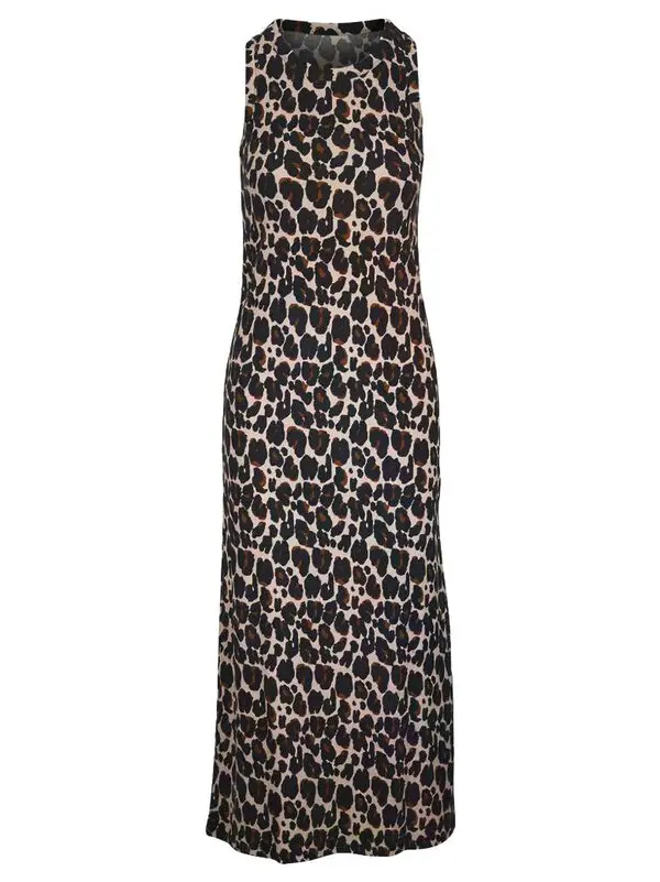 Majestic Filatures Leopard-print Sleeveless Dress - Neutrals