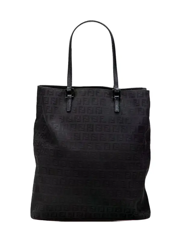 Fendi Zucchino Canvas Tote Bag - Black