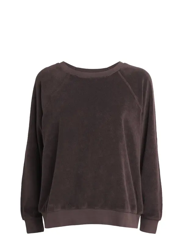 Suzie Kondi Samos Velour Sweatshirt - Brown