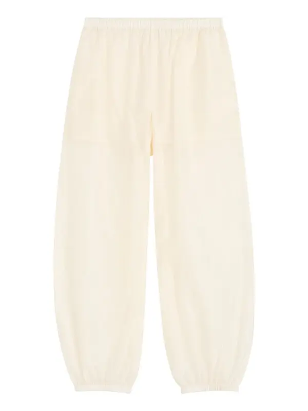 BY MALENE BIRGER Lumas Silk Organza Cropped Trousers - Soft White