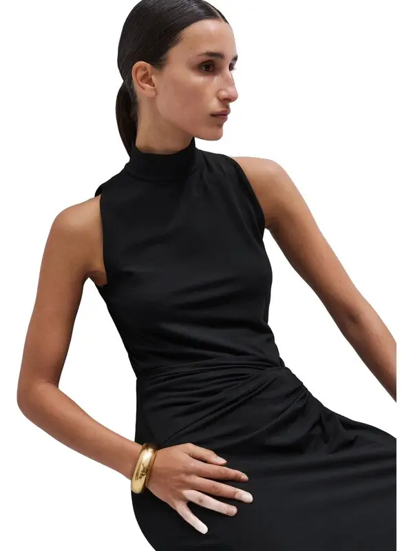 ME+EM High Neck Sleeveless Top - Black