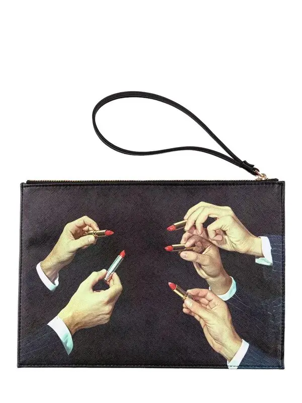 SELETTI Lipstick Toiletpaper Pouch - Black