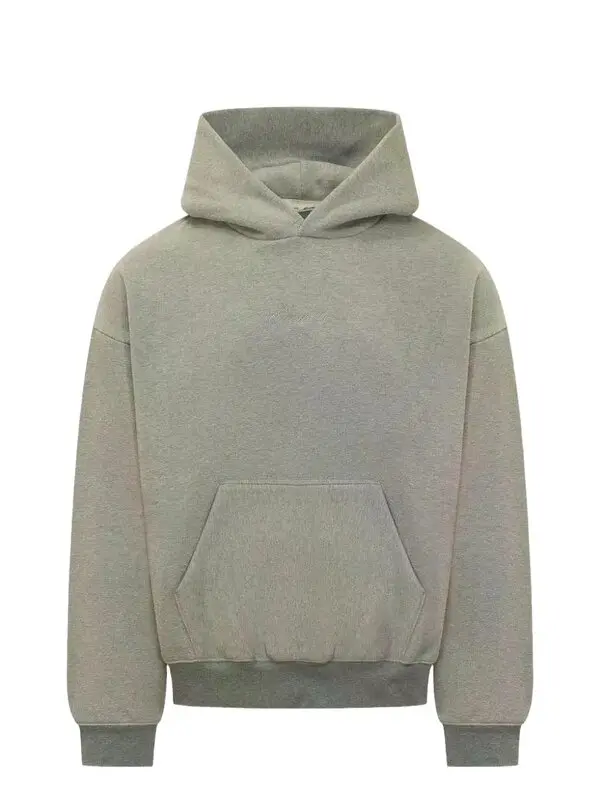 Fear Of God Essentials Logo-embroidered Cotton Hoodie - Grey
