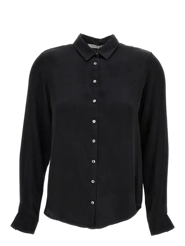 Q-WINS Long-sleeve Shirt With Button Fastening - Black