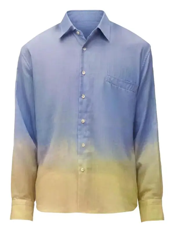 Commas Ombré-effect Shirt - Blue