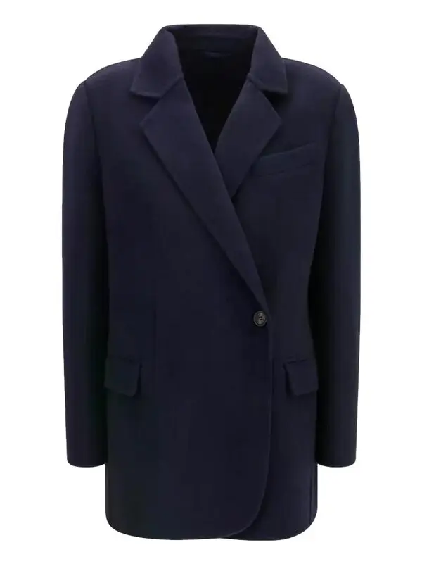 Brunello Cucinelli Single-breasted Merino Wool Jacket - Blue
