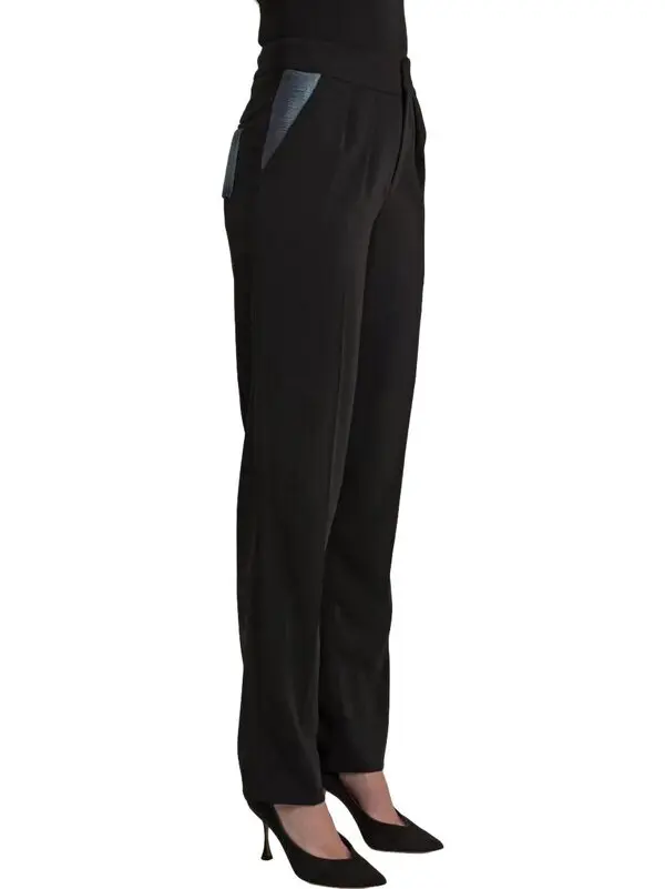 CONTESSA MILLS Medusa Fringe-detail Trousers - Blue