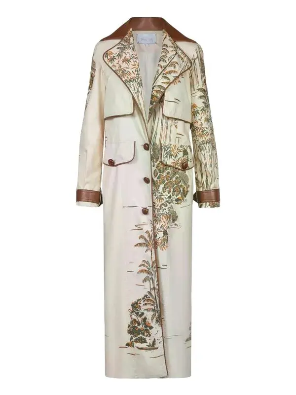 Johanna Ortiz Horizontes Salvajes Graphic-print Coat - Neutrals
