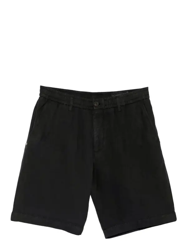 WHITE SAND Elasticated Waistband Shorts - Black