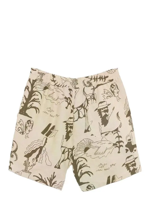 OAS Company Poplan Porto Linen Shorts - Neutrals