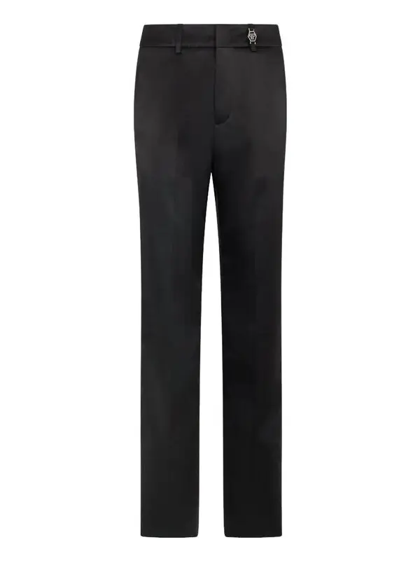 Philipp Plein Straight-leg Satin Trousers - Black