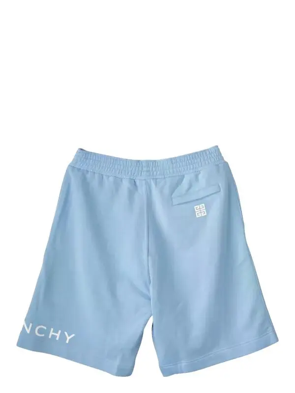Givenchy Logo Print Boxy Shorts - Blue