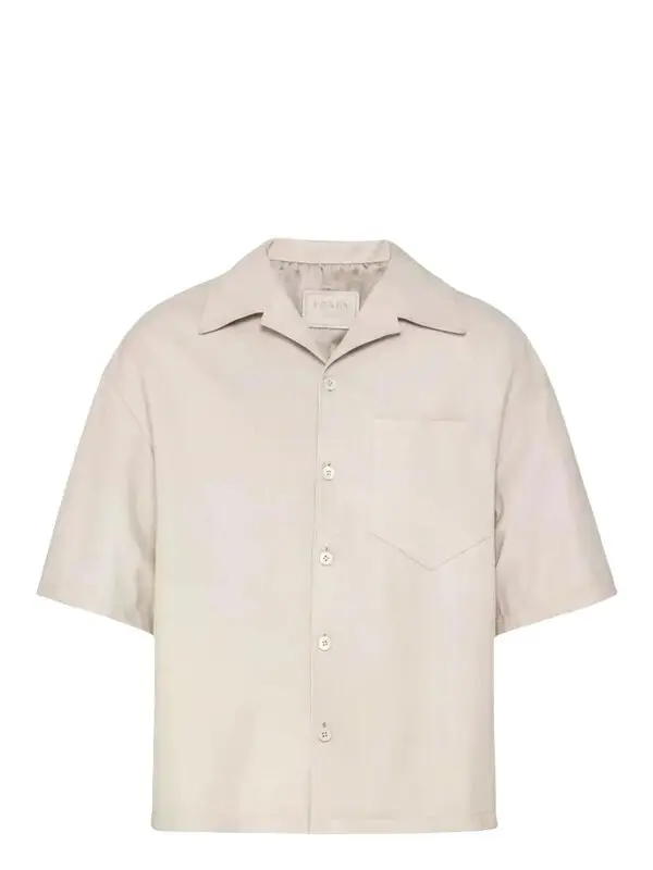 Prada Button-up Short-sleeve Shirt - Neutrals