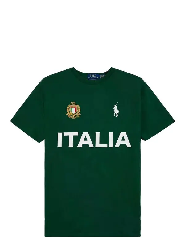 Polo Ralph Lauren Logo-print Crest-patch T-shirt - Green