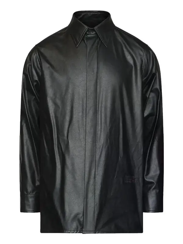 MAISON MARGIELA Embossed Logo Shirt - Black