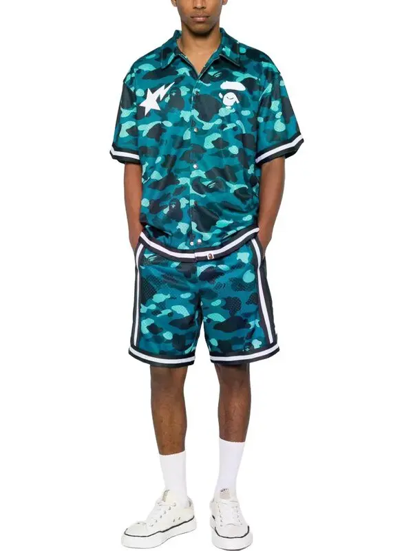 A BATHING APE Abc Camo Sta Shorts - Green