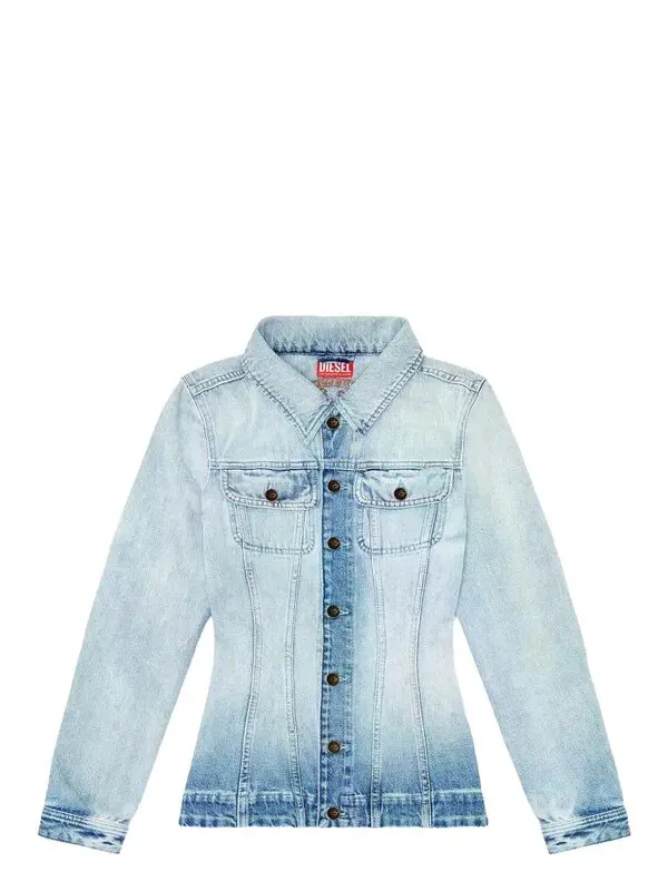 DIESEL® Hourglass-silhouette Denim Jacket - Blue