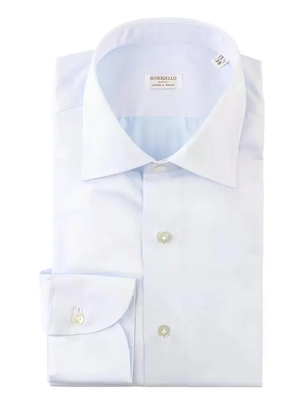 BORRIELLO NAPOLI Spread-collar Button-up Shirt - Blue