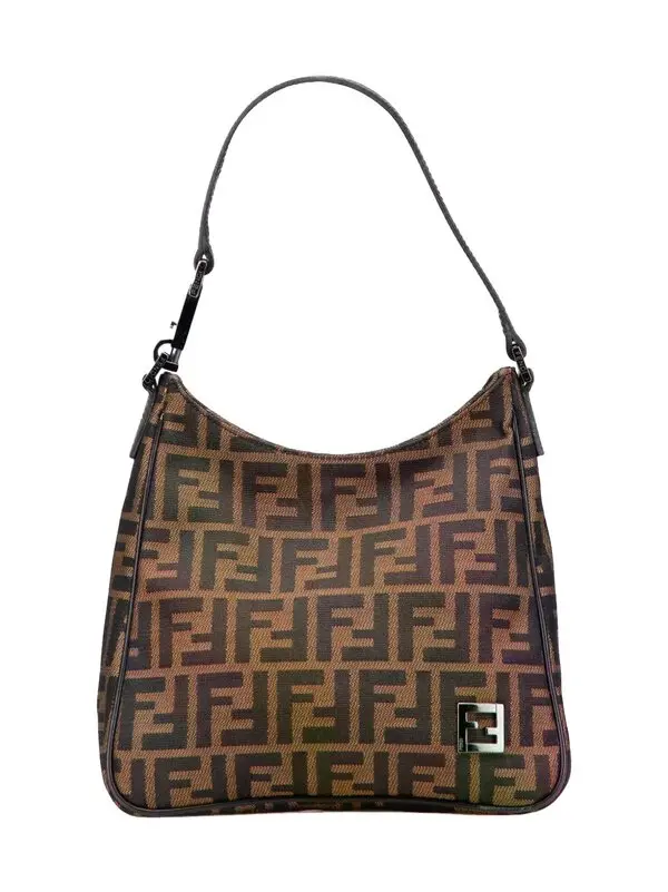 Fendi Zucca Canvas Shoulder Bag - Brown