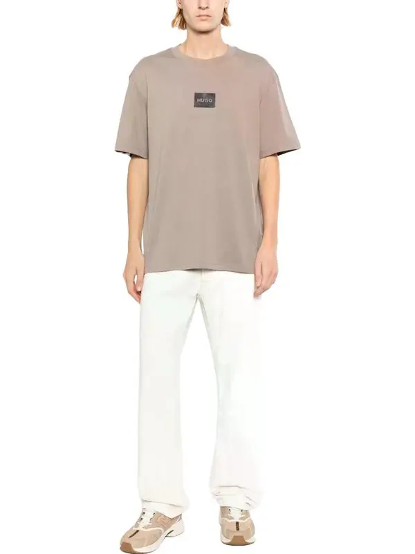 Hugo Logo-patch T-shirt - Neutrals