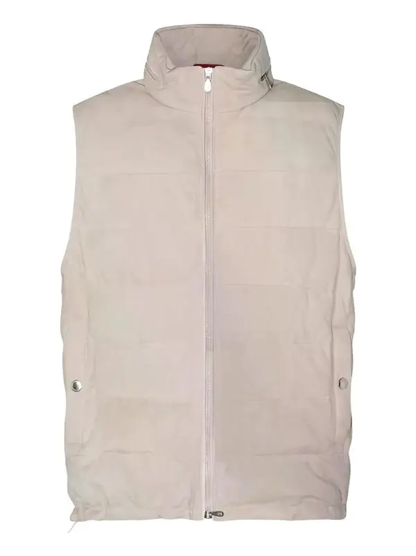Brunello Cucinelli Quilted Leather Gilet - Neutrals