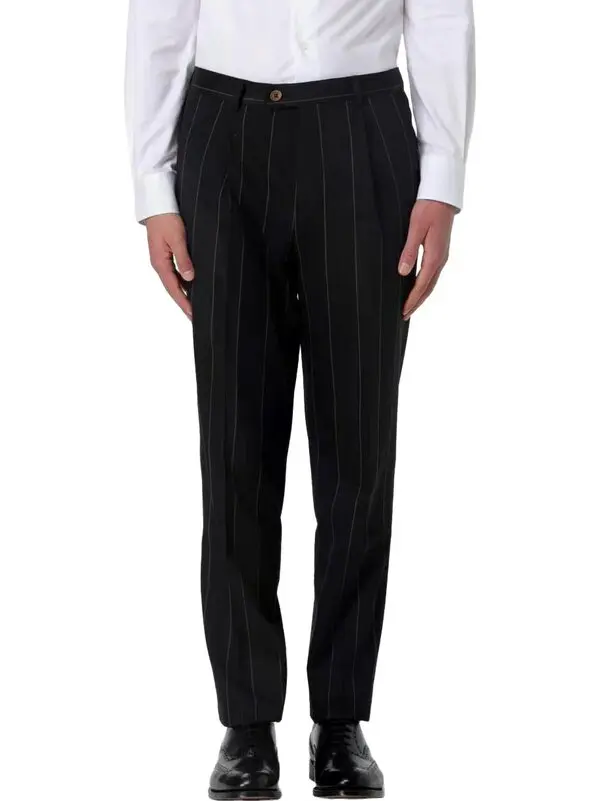 Brunello Cucinelli Tailored Pinstripe Trousers - Black