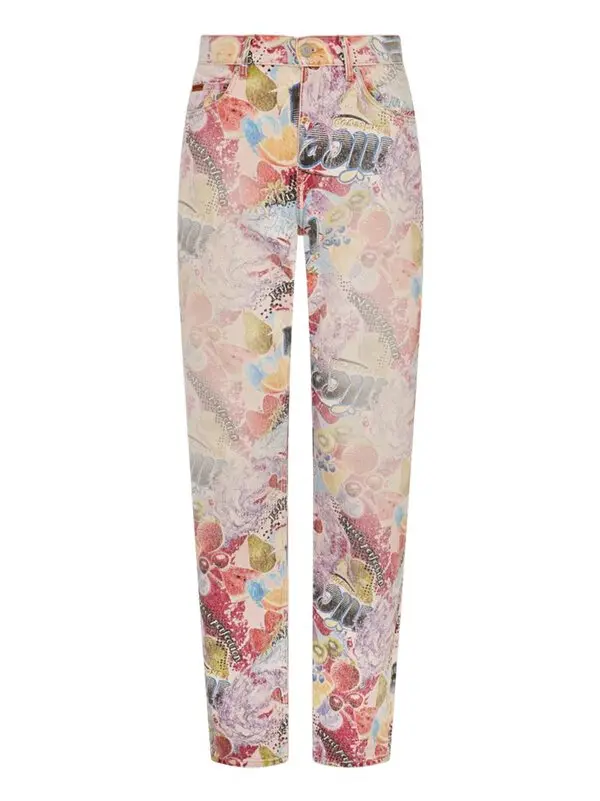 Martine Rose Relaxed Fit Fruit Print Jeans - Multi