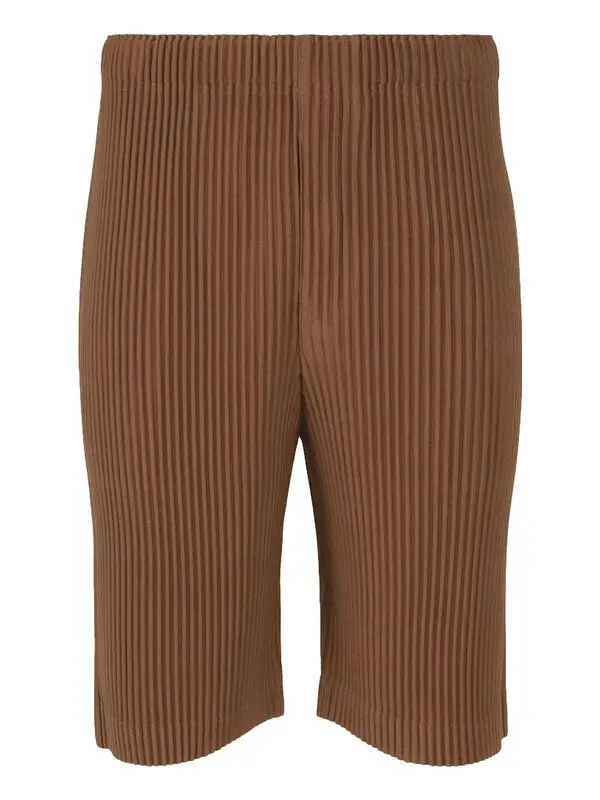 Issey Miyake Pleated Shorts - Brown