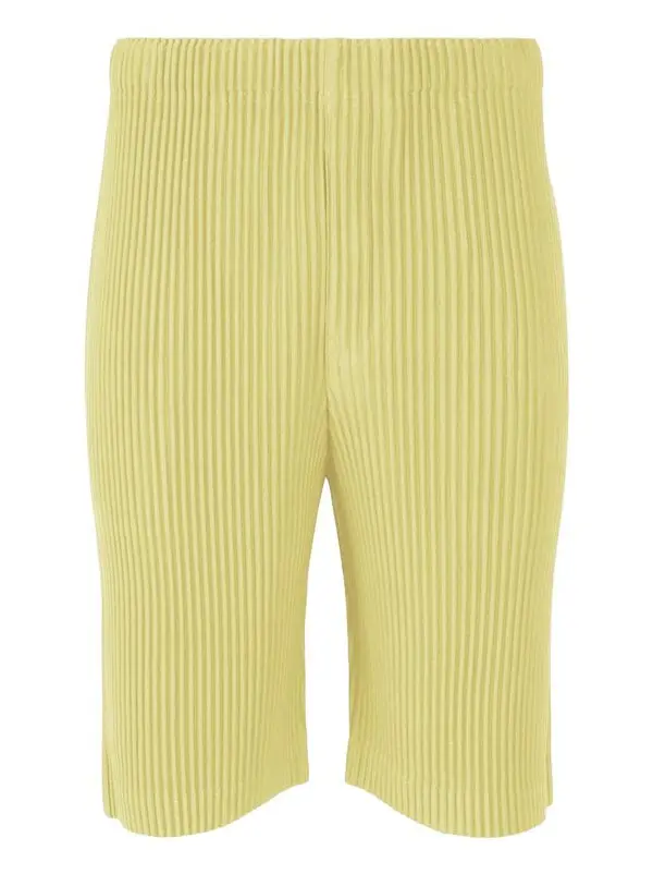 Issey Miyake Pleated Shorts - Yellow