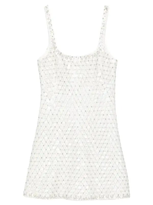 Simkhai Embellished Sleeveless Mini Dress - White