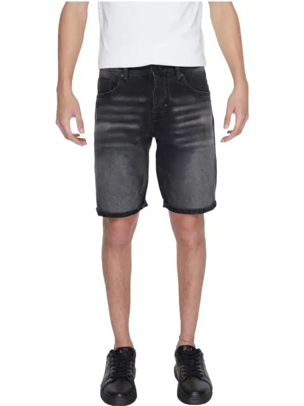 ANTONY MORATO Denim Shorts With Belt Loops - Black