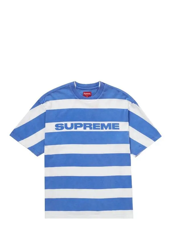 Supreme Printed Stripe Short Sleeve Top - Bright Blue