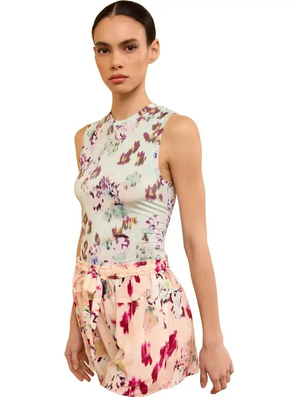 Ulla Johnson Aurielle Silk Shorts - Summer Garden