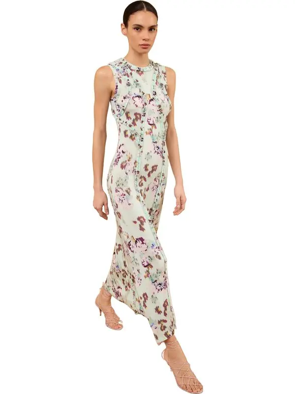 Ulla Johnson Isabelle Jersey Dress With Floral Print And Ruffles - Oasis