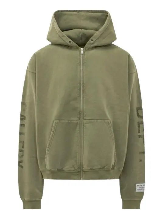 GALLERY DEPT. Long-sleeved Zip-up Hoodie - Green
