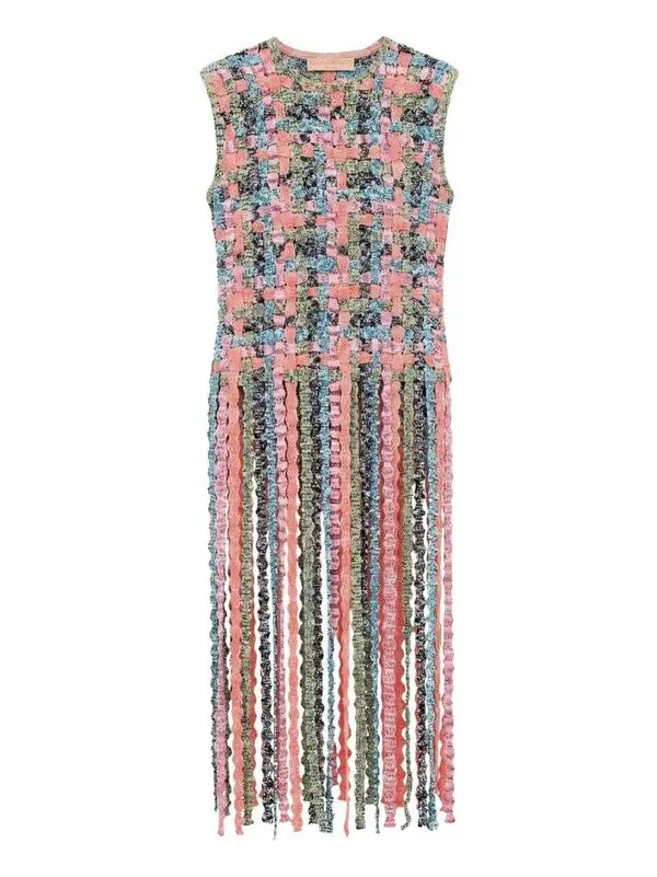 Ulla Johnson Hand-woven Basketweave Knit Top With Scalloped Fringe - Sunweave