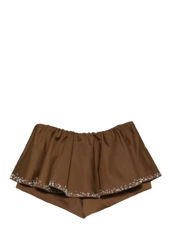 Giuseppe Di Morabito Embellished Shorts - Brown