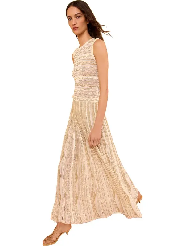 Ulla Johnson Clio Knit Midi Skirt - Conch