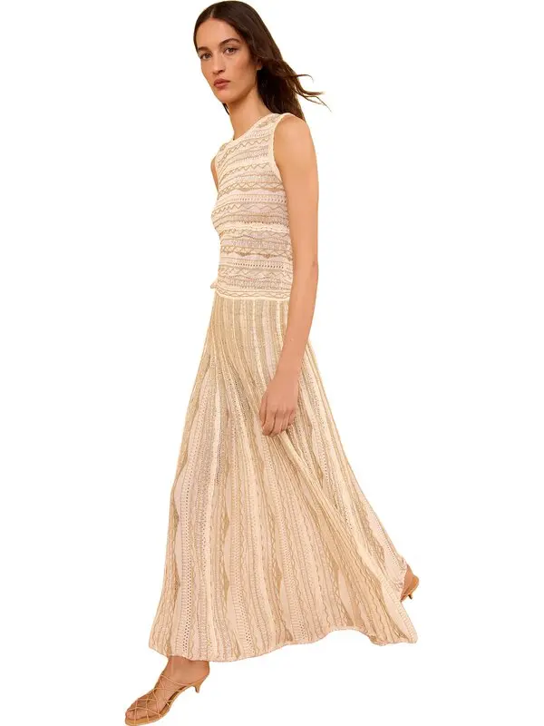 Ulla Johnson Clio Knit Midi Skirt - Conch