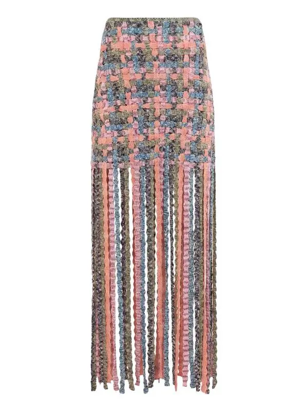 Ulla Johnson Gais Knit Skirt With Fringe - Sunweave