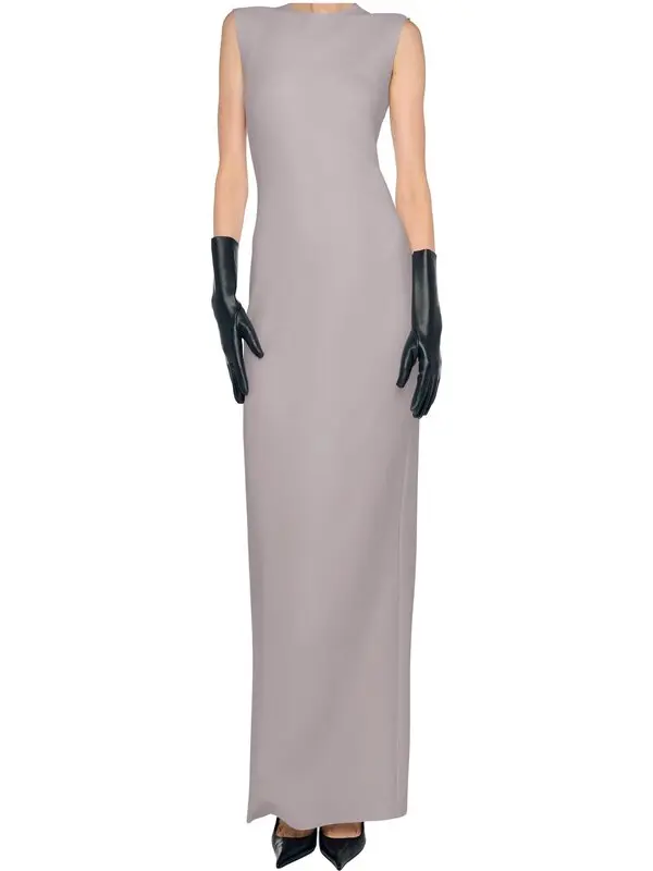 Norma Kamali Sleeveless Maxi Dress With Back Slit - Grey