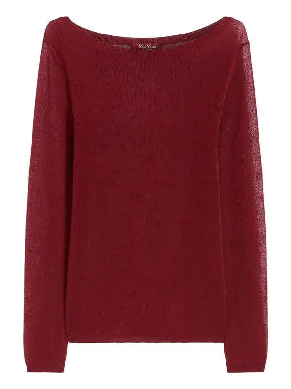 Max Mara Fine-knit Long-sleeve Sweater - Brick Red