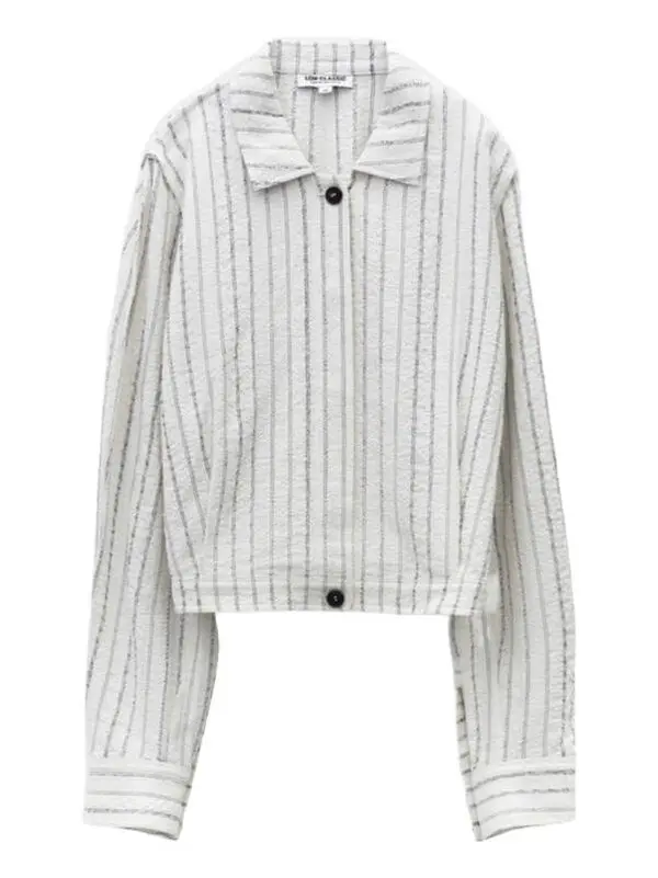LOW CLASSIC Striped Jacket With Classic Collar - Stripe