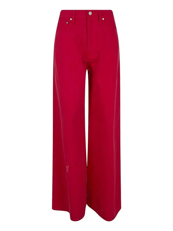 Polo Ralph Lauren Logo Patch Wide-leg Jeans - Red