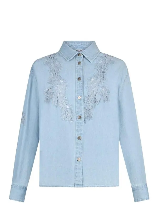 Liu Jo Lace Shirt - Light Denim Blue