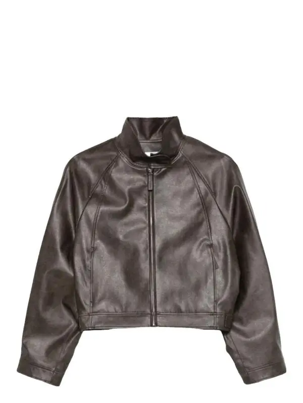 LOW CLASSIC Paneled Leather Jacket - Black