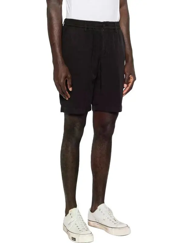 WHITE SAND Elasticated Waistband Shorts - Black