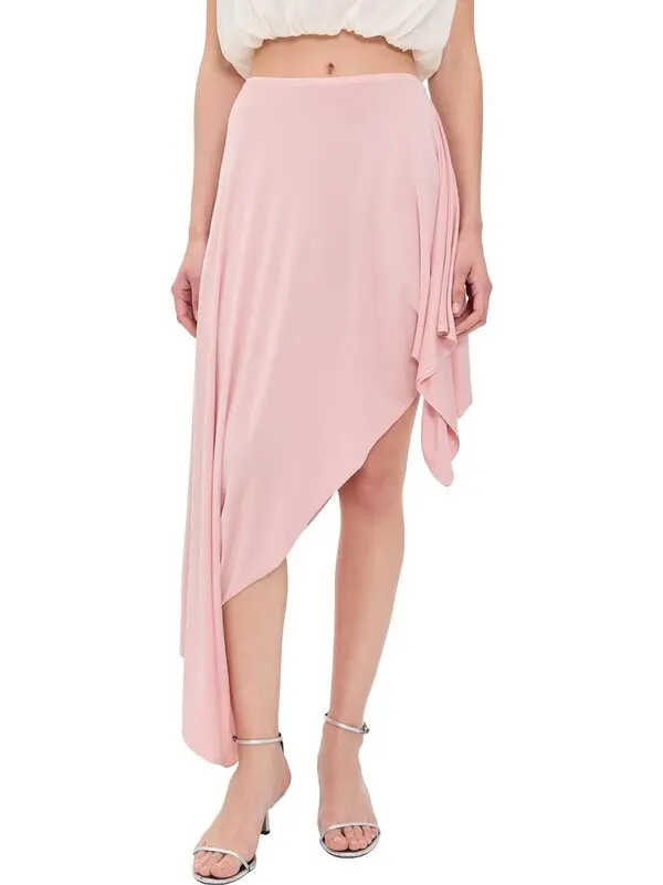 MAISON MARGIELA Asymmetrical Midi Skirt - Blush