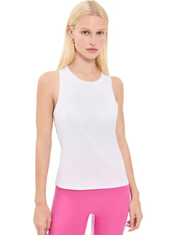 Beyond Yoga Breezeweight Active Racerback Tank - White